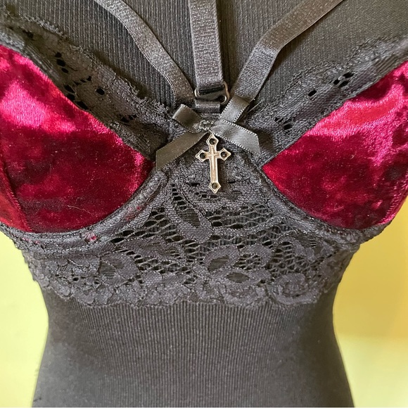 Killstar | Intimates & Sleepwear | Nwt Killstar Burgundy Black Velvet ...
